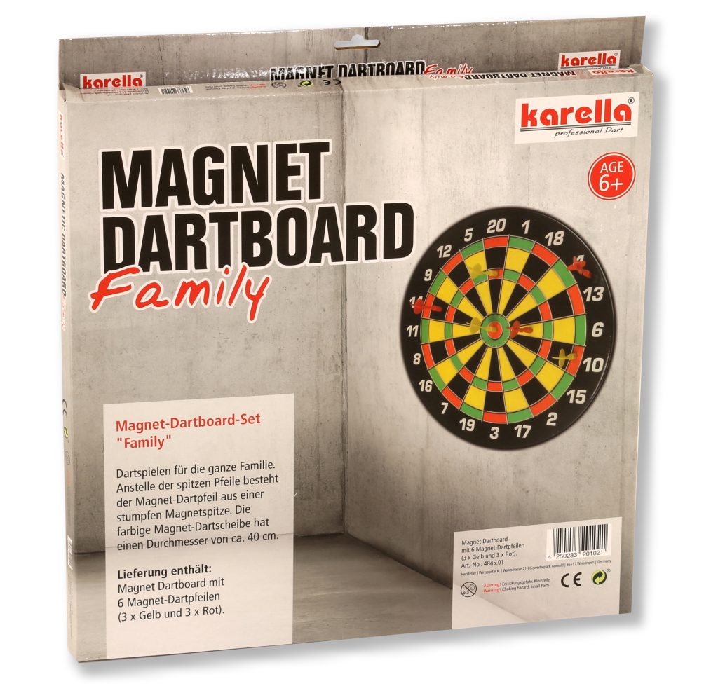 Magnet-Dartboard-Set "Family" & Magnet-Darts Auswahl - Dart Hard