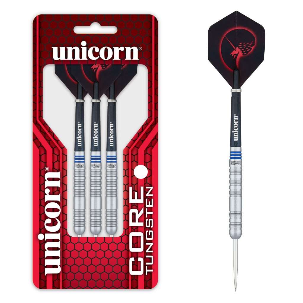 Unicorn Core Tungsten Style 1 Steel Darts - 22g, 24g, 26g - Dart Hard